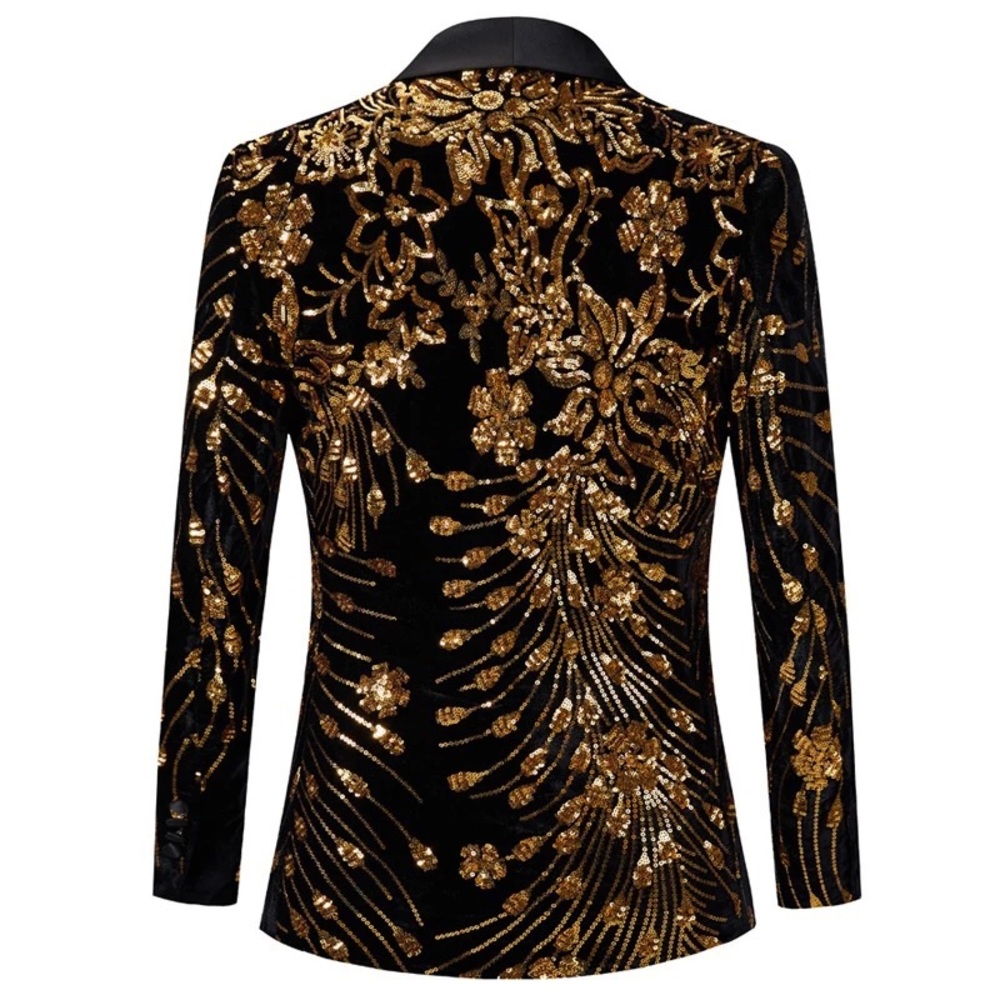 Men’s Gold Glitter Blazer - Gem